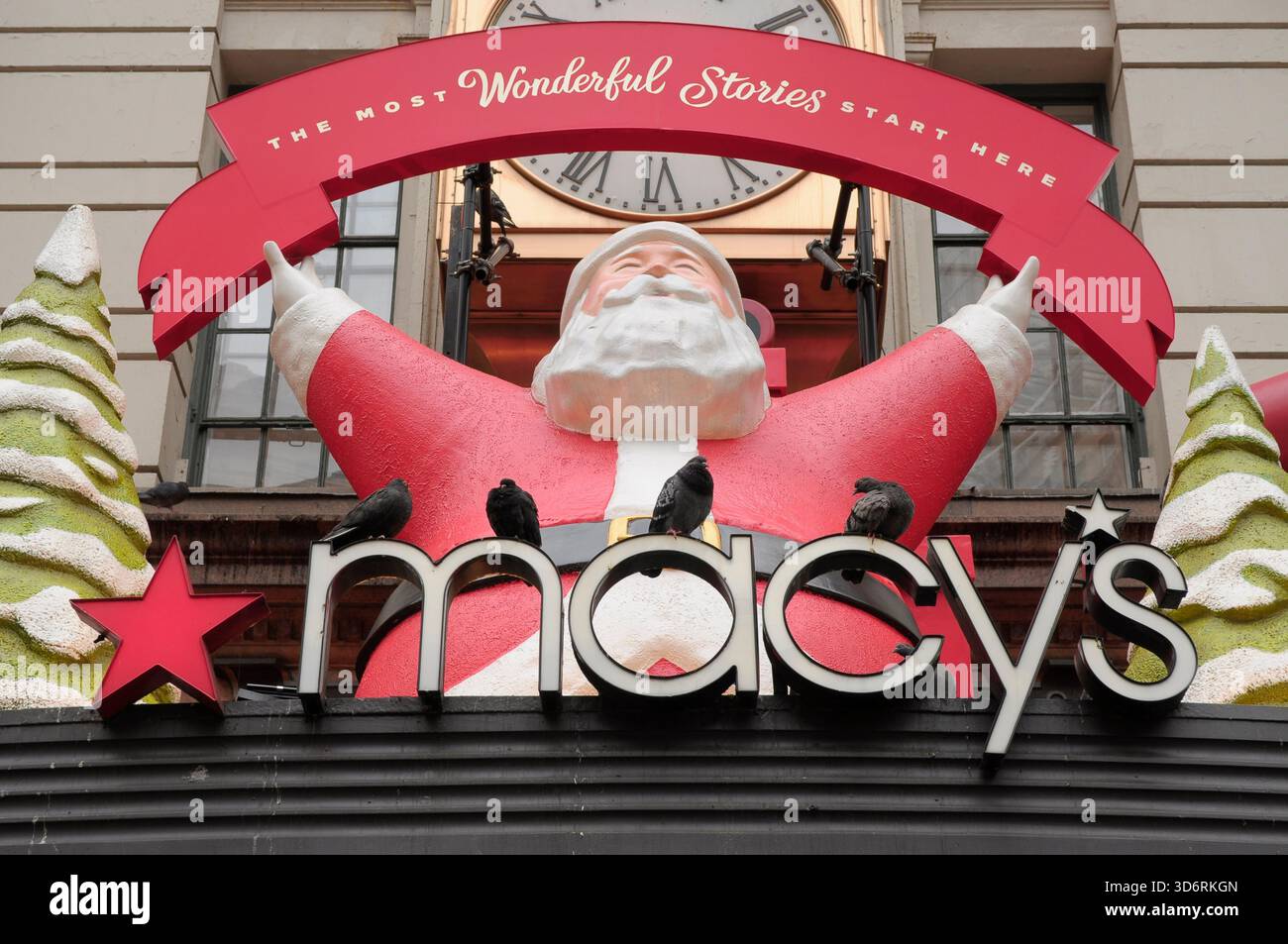 A Macy’s department store is seen decorated in Christmas decorations in ...