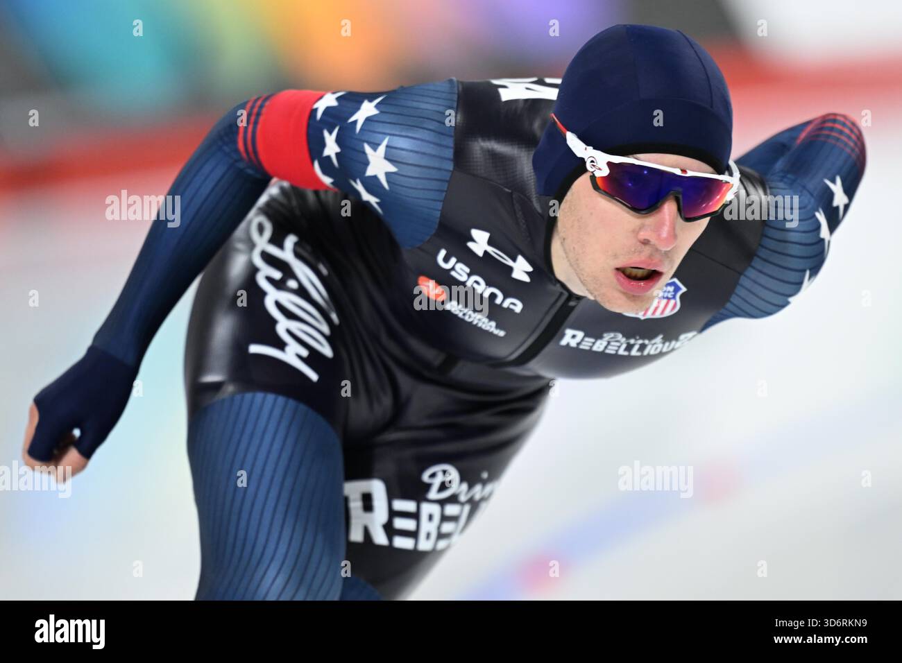 Casey DAWSON of the United States competes in the Men's 5000m at the ...