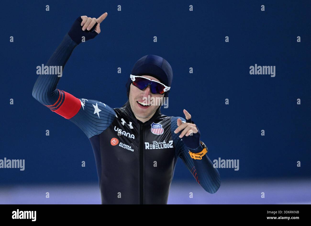Casey DAWSON of the United States reacts after her race of the Men's ...