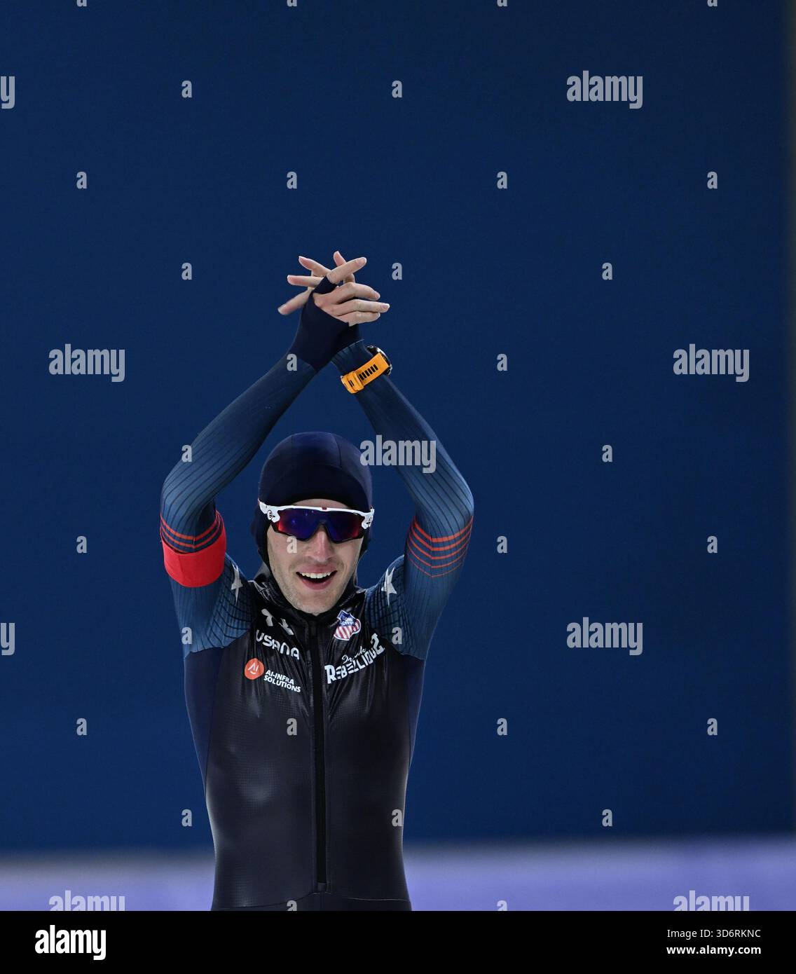 Casey DAWSON of the United States reacts after her race of the Men's ...