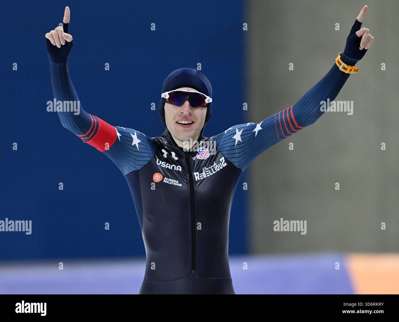 Casey DAWSON of the United States reacts after her race of the Men's ...