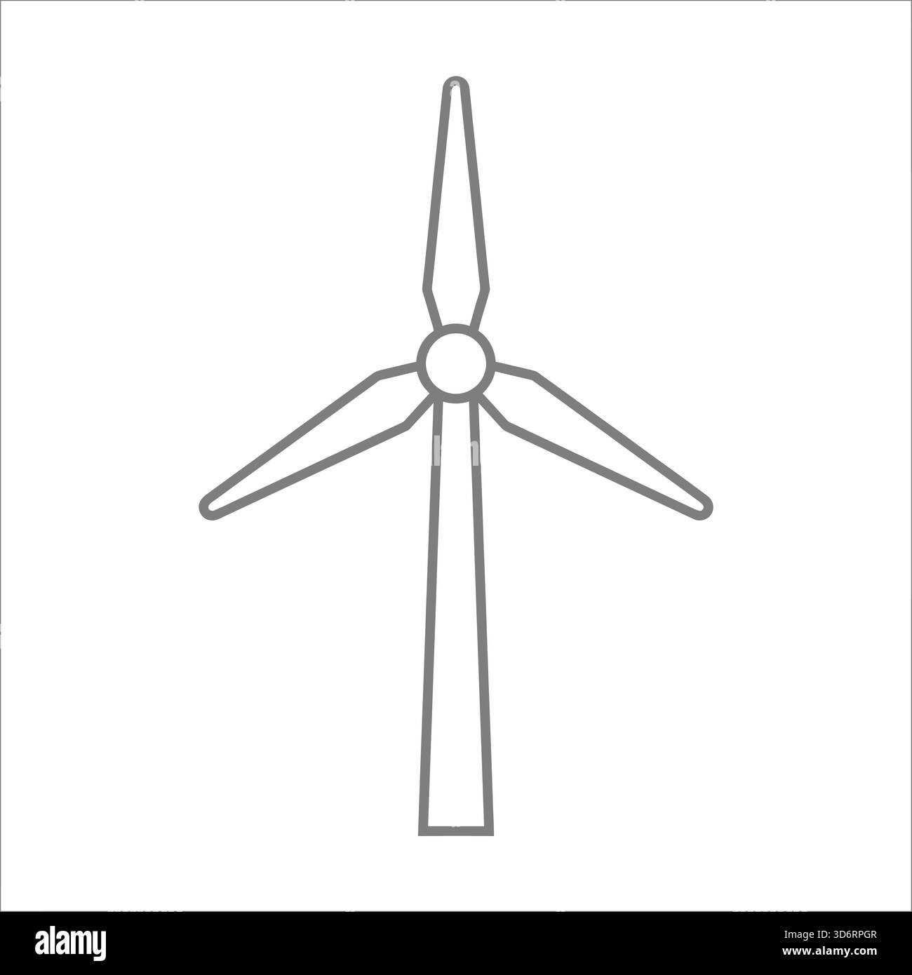 White wind turbine renewable energy icon vector illustration for ...