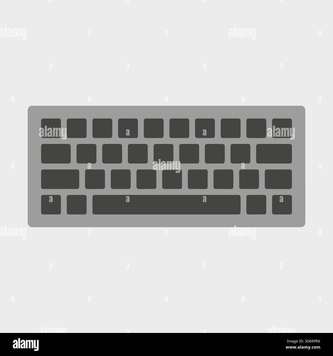 Gray keyboard typing icon vector illustration for computer technology ...