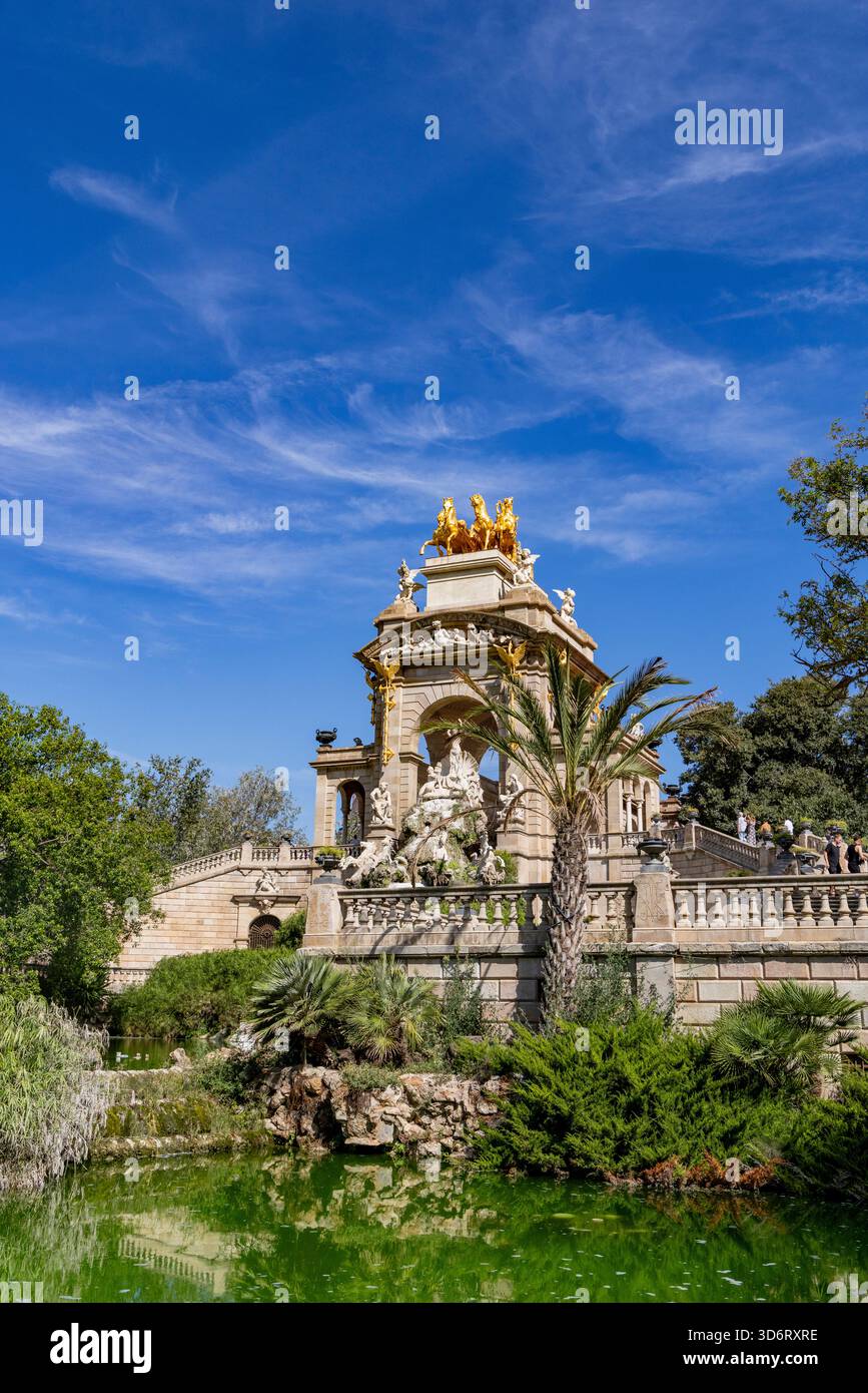 Barcelona,Spain, Parc de la Ciutadelia and the famous Cascade fountain ...