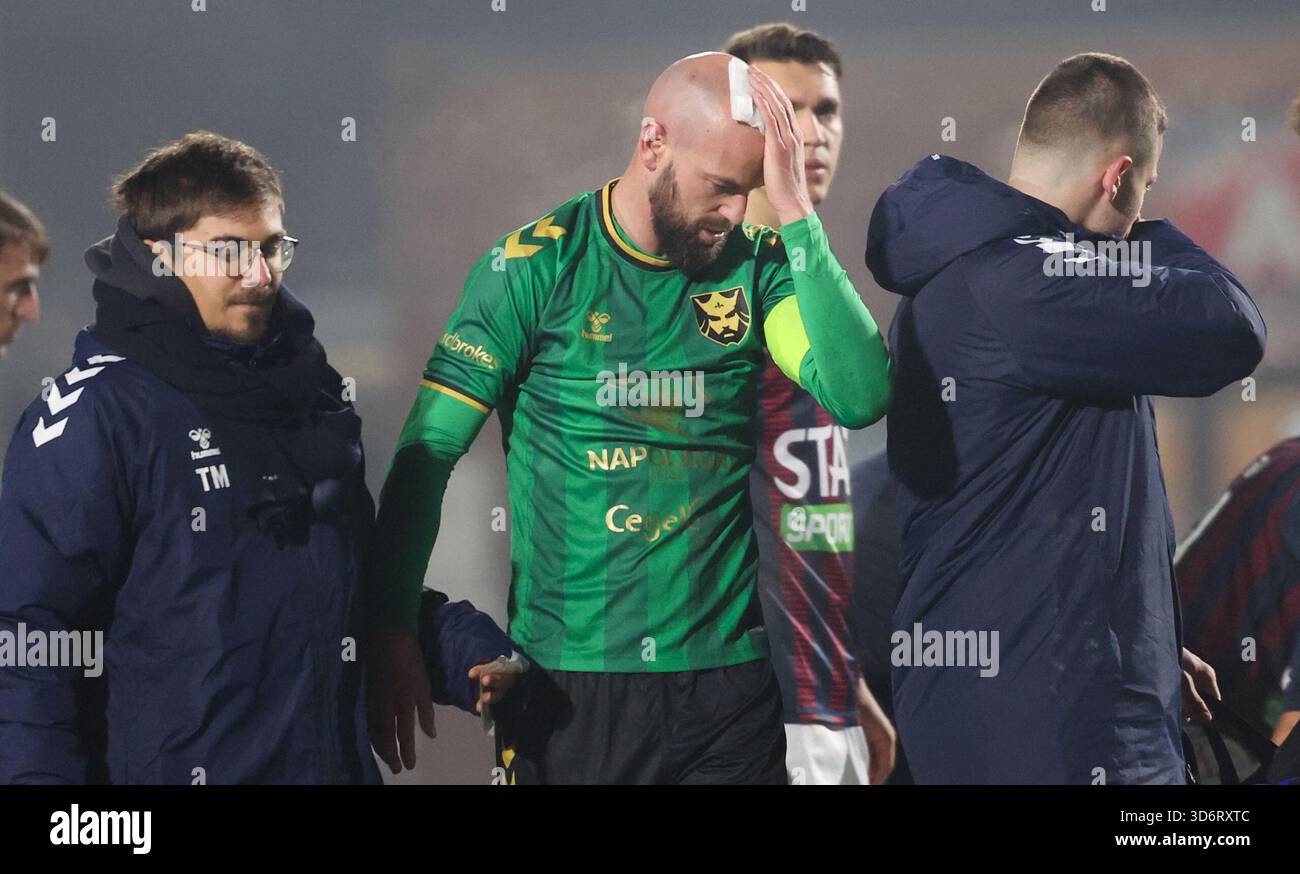 Francs Borains' Dorian Dessoleil pictured during a soccer game between ...
