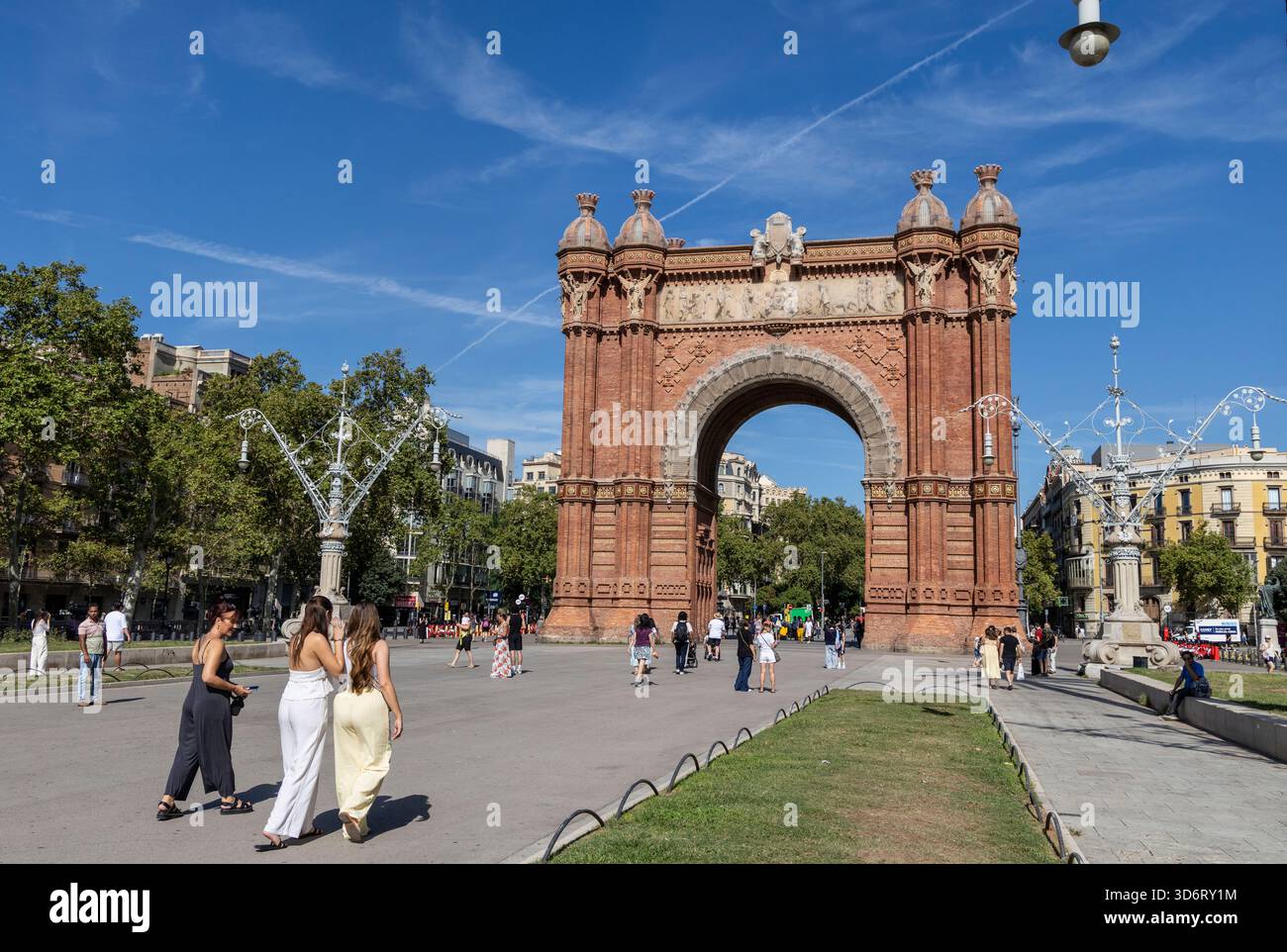 The Arc de Triomf, Arco de Triunfo. Barcelona,Catalonia,Spain, 19th ...