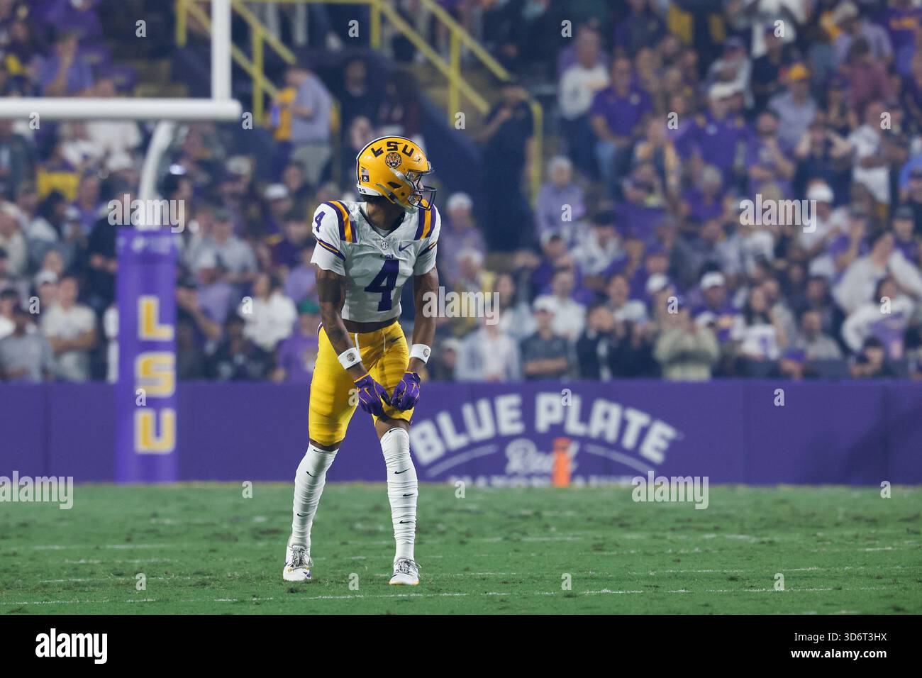 LSU wide receiver Nic Anderson (4) lines up for the snap during a NCAA ...