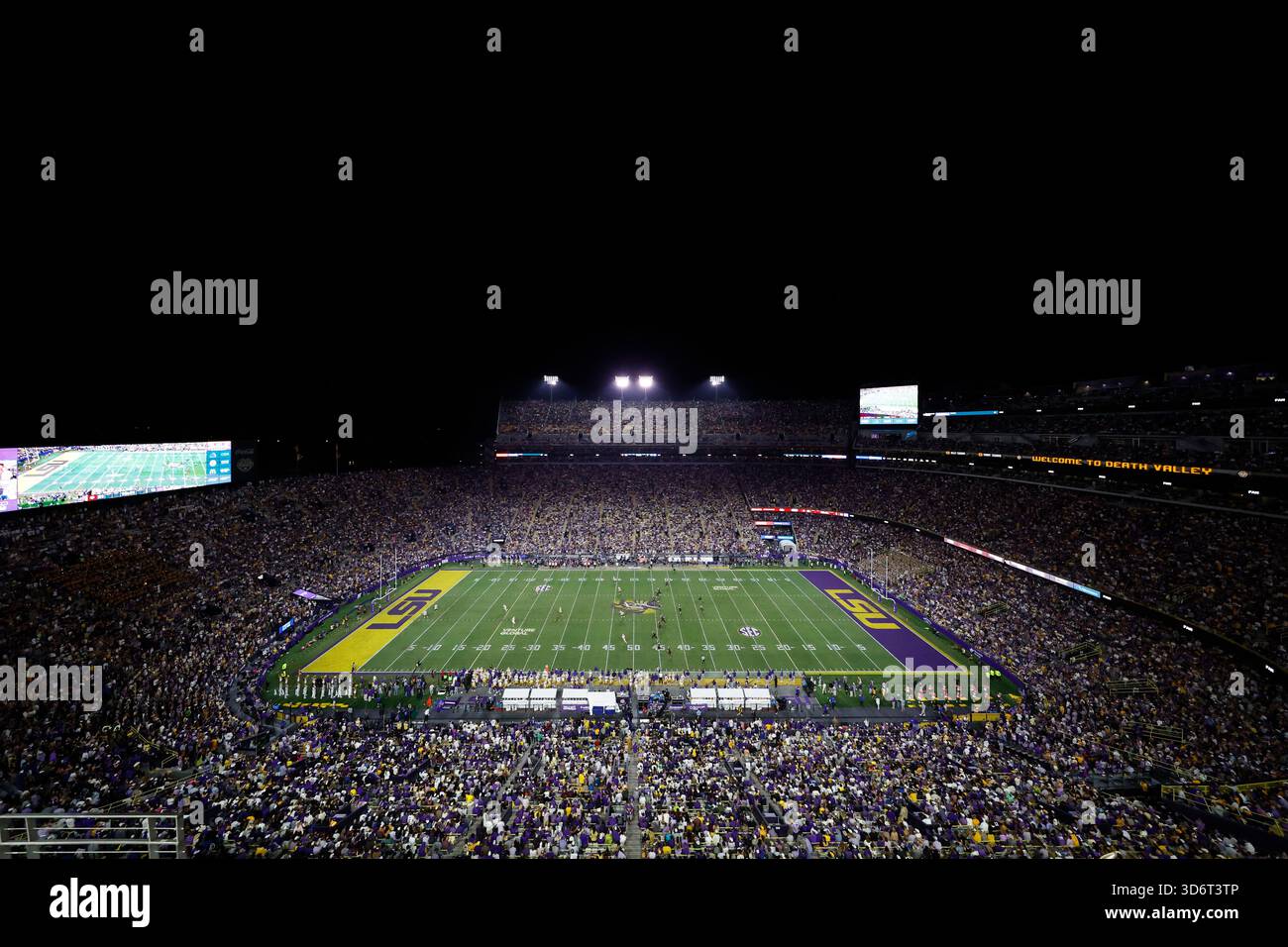 A general inside (GV) view of Tiger Stadium from midfield of the upper ...