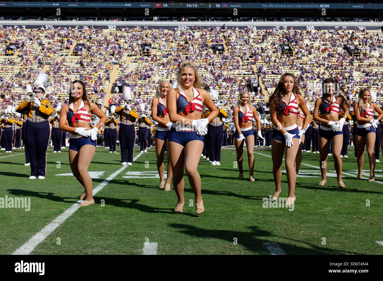 LSU golden girls dance team members wearing patriotic outfits for ...