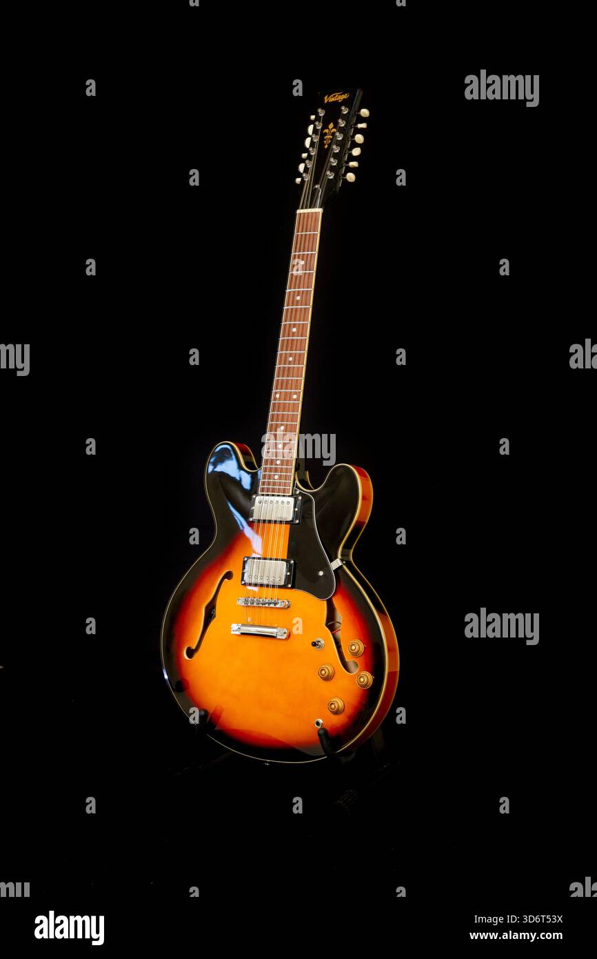 Vintage 12 string electric guitar, semi acoustic,Wilkinson pickups ...