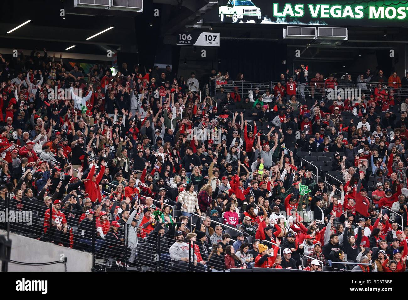 November 21, 2025: Fans do the wave during the second half of the ...