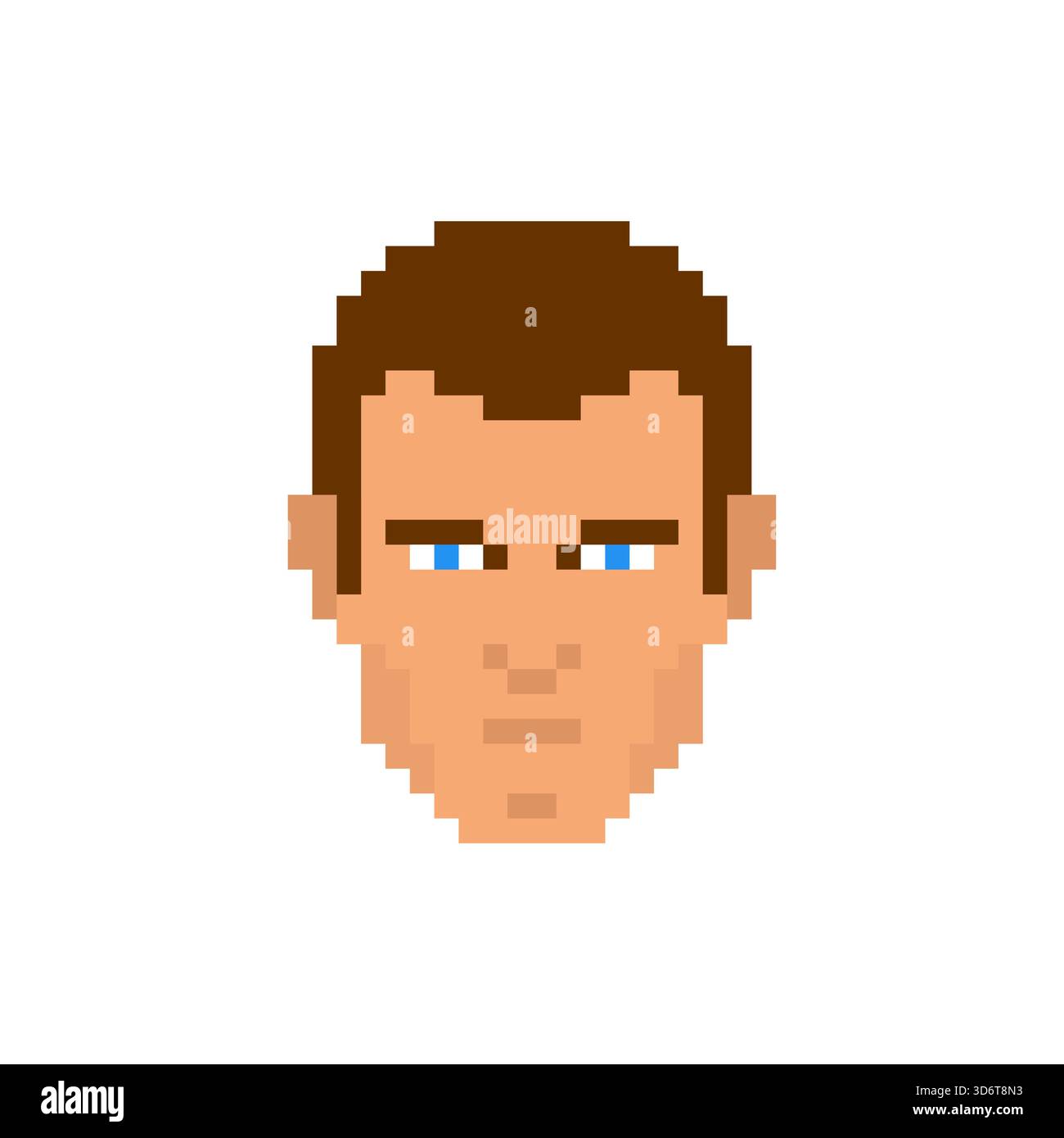 Male portrait in pixel art style. Character concept for gaming, digital ...