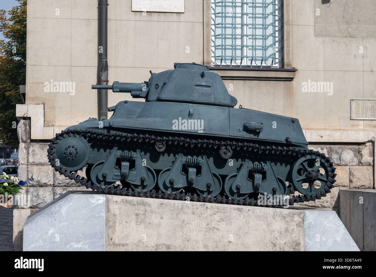 Captured German tank on display outside of the Užice National Museum ...