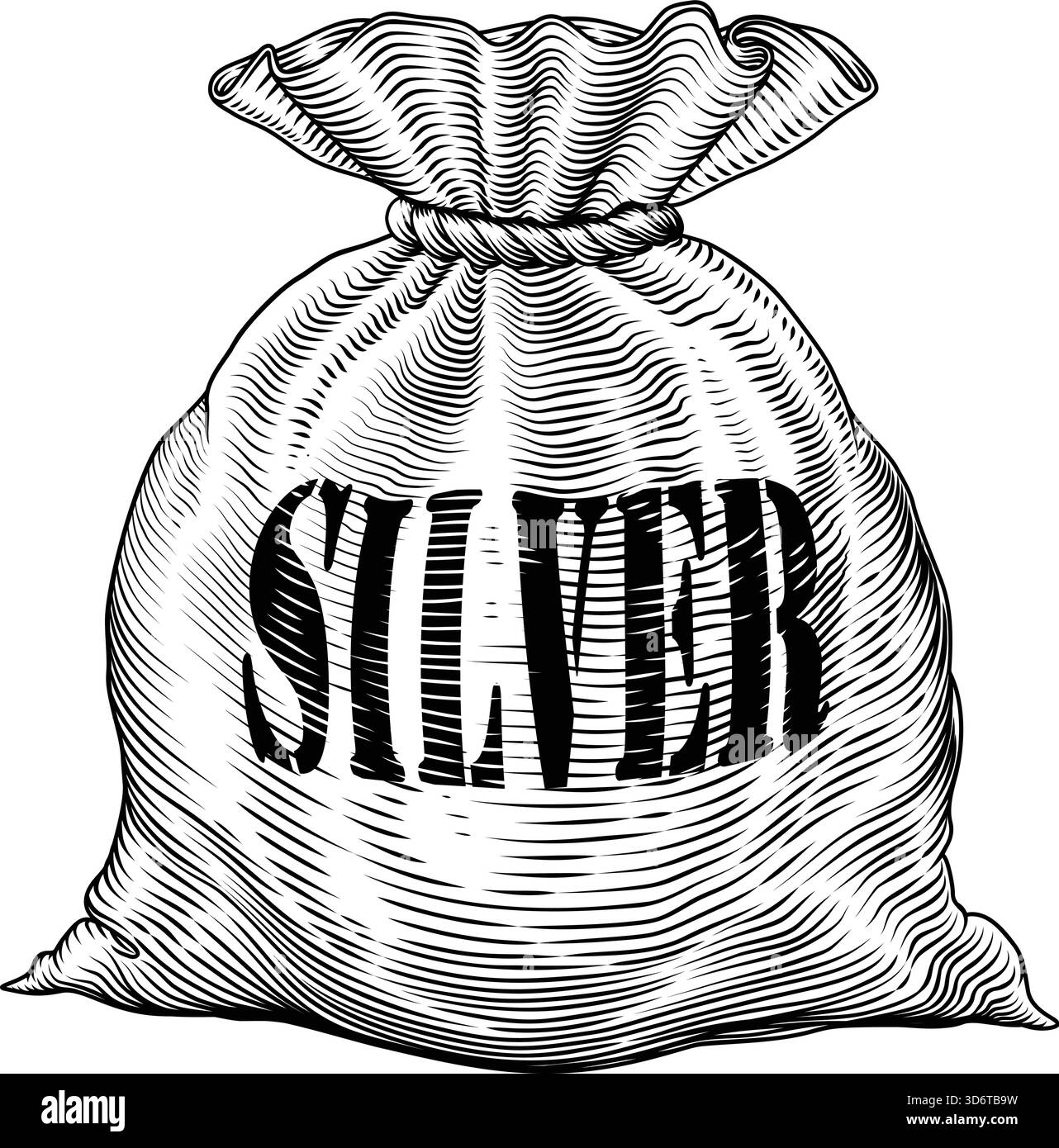 Sack Bag of Silver in Vintage Woodcut Style Stock Vector Image & Art ...