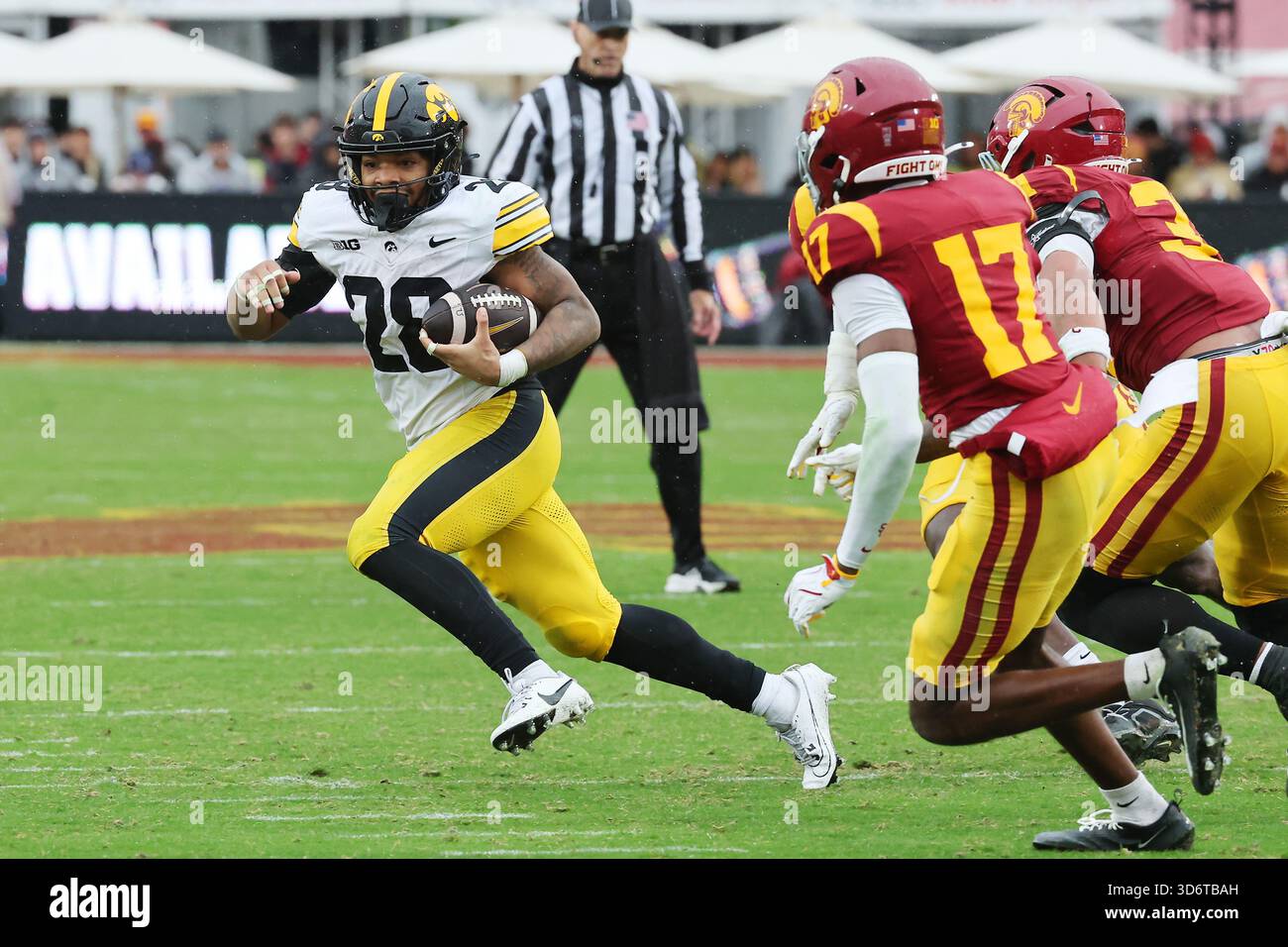 Iowa running back Kamari Moulton (28) runs the ball during an NCAA ...