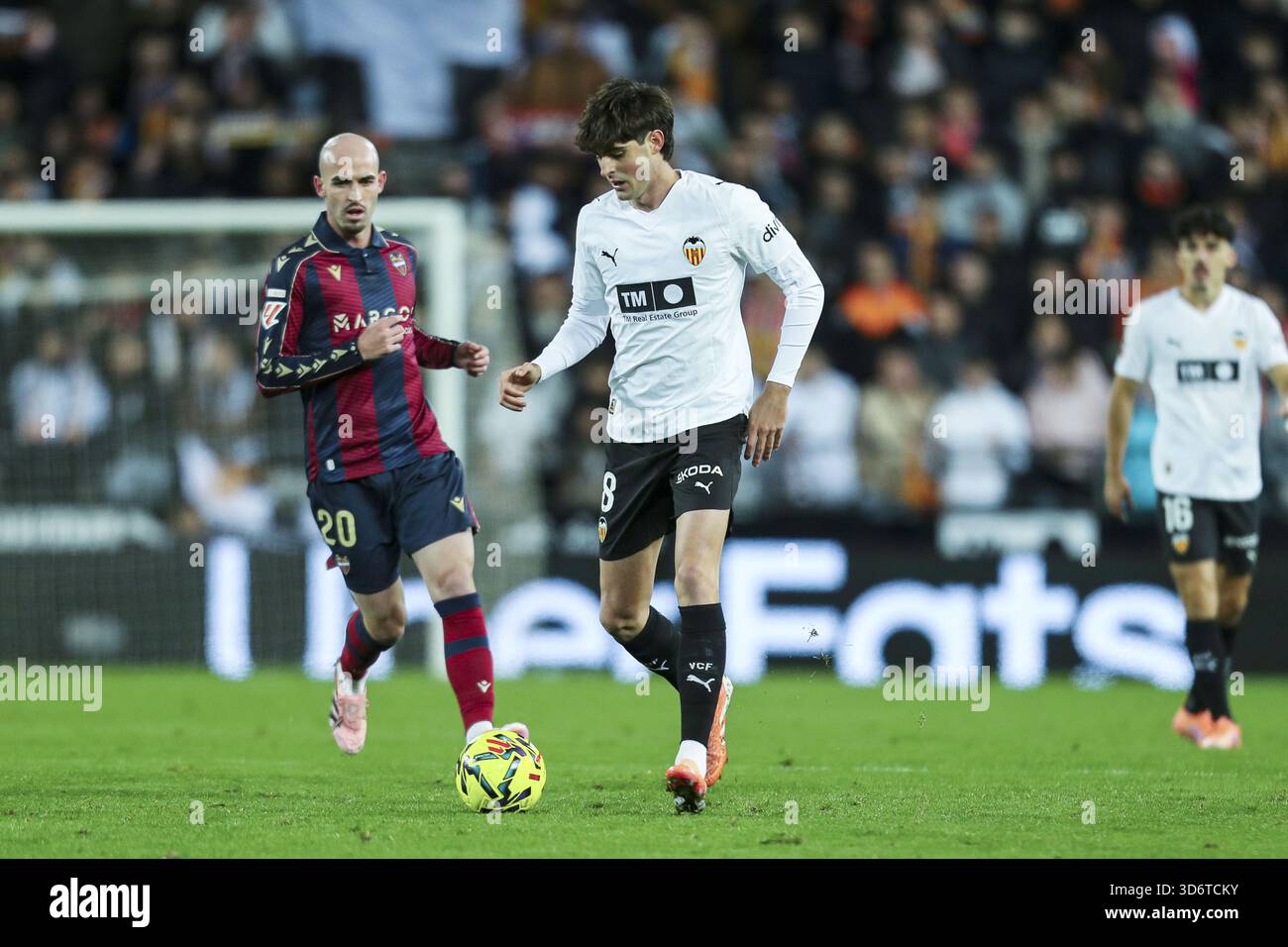 Javi Guerra of Valencia CF during the Spanish championship LaLiga ...