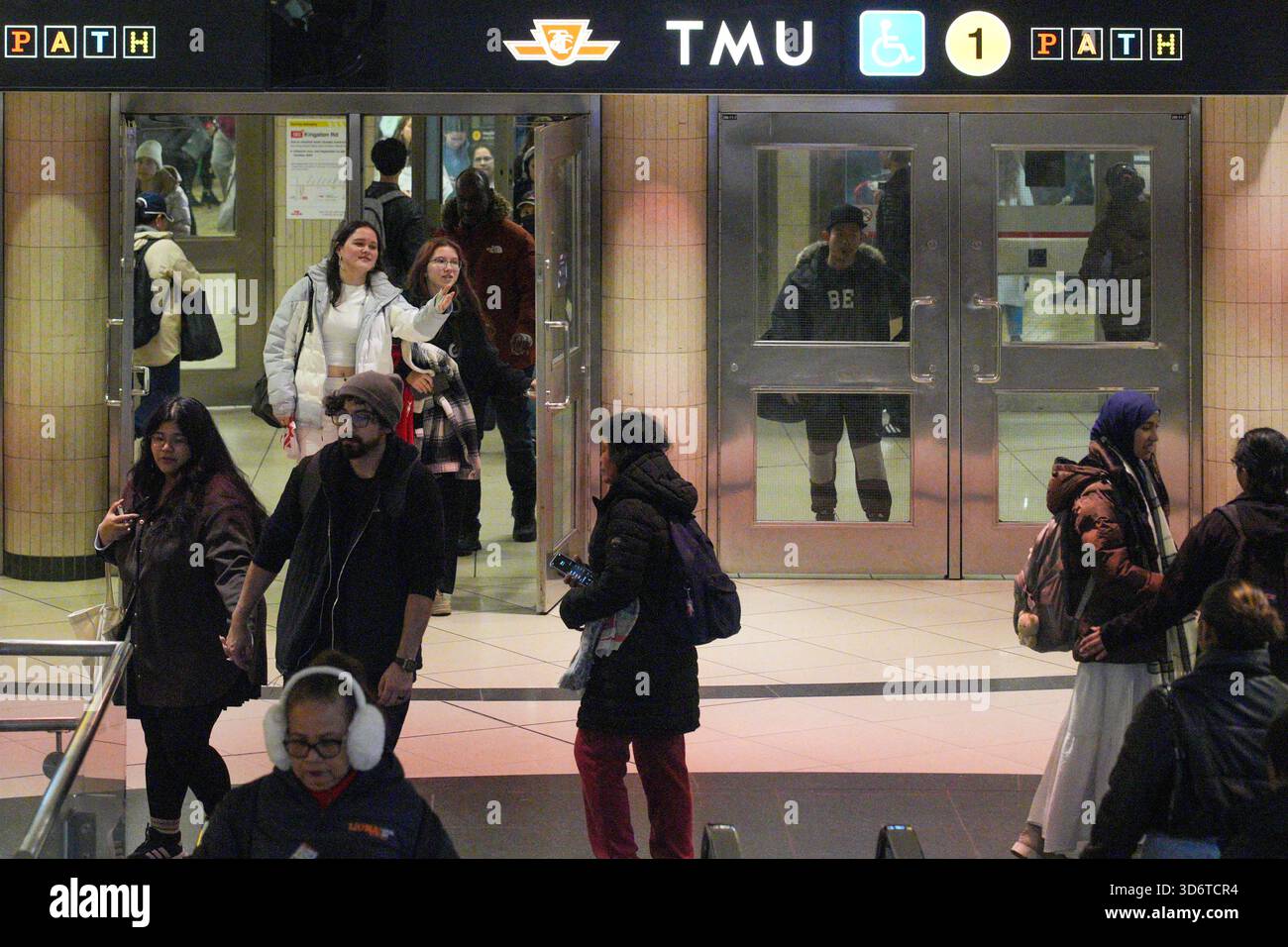 A general view showing a exit at a station on November 11, 2025 in ...
