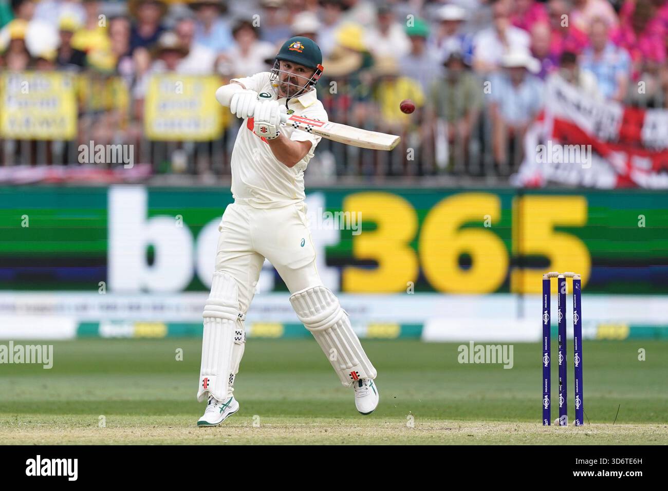 Australia's Travis Head bats on day two of the first test of the NRMA ...