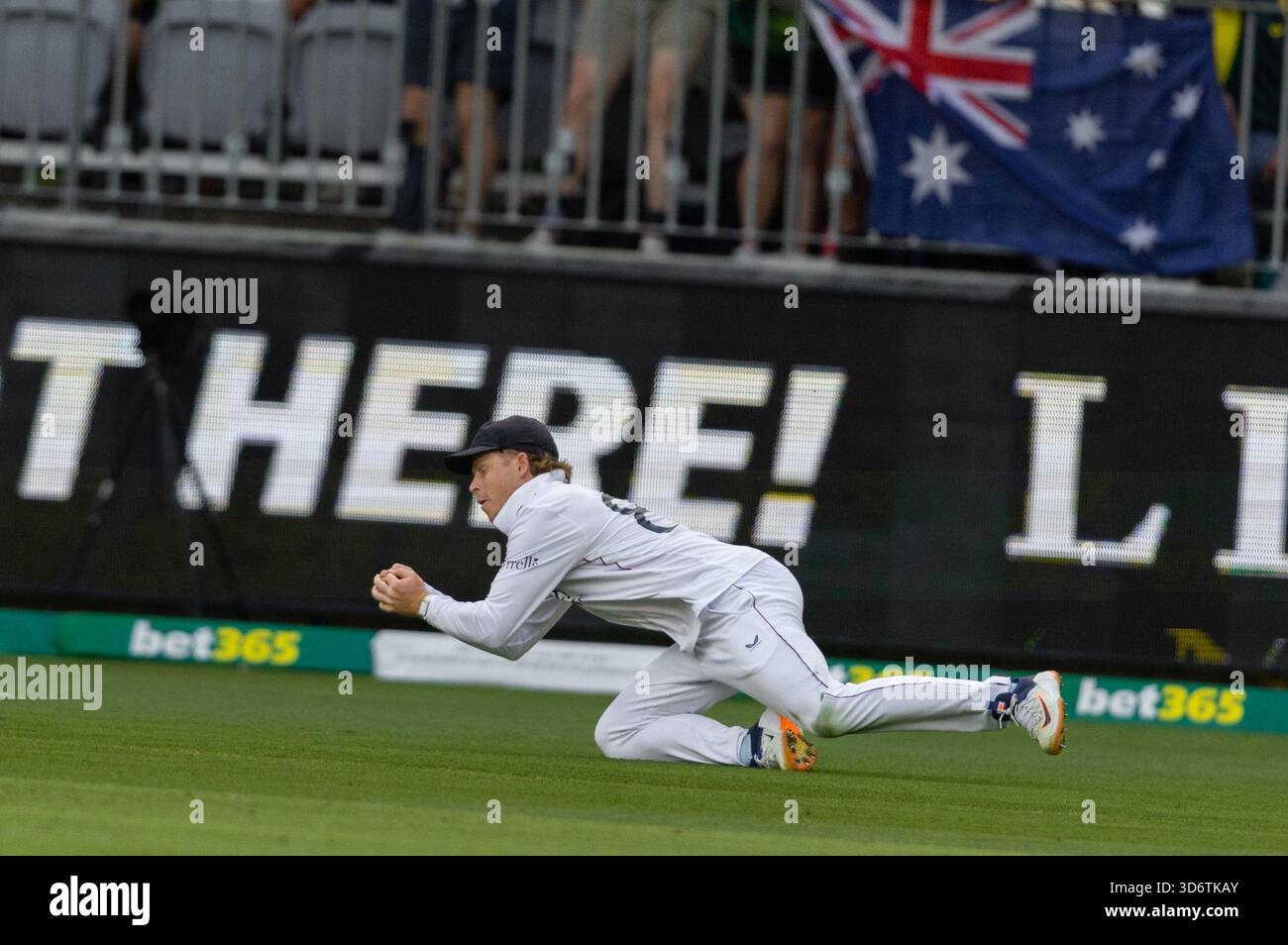 Ollie Pope of England takes a catch during the NRMA Insurance Ashes ...