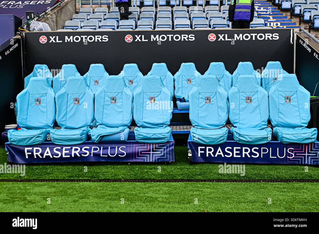 Away teams bench during the Sky Bet Championship match between Coventry ...