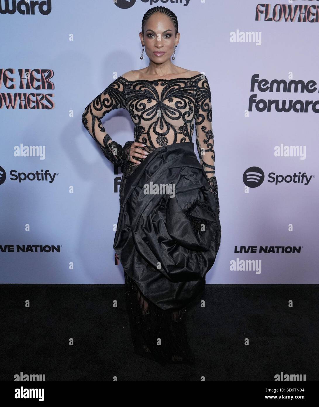 Goapele arrives at the Give Her FlowHERS Gala 2025 held at the Beverly ...
