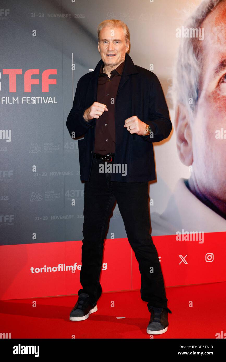 TURIN, ITALY - NOVEMBER 22: Dolph Lundgren poses at the photocall of ...