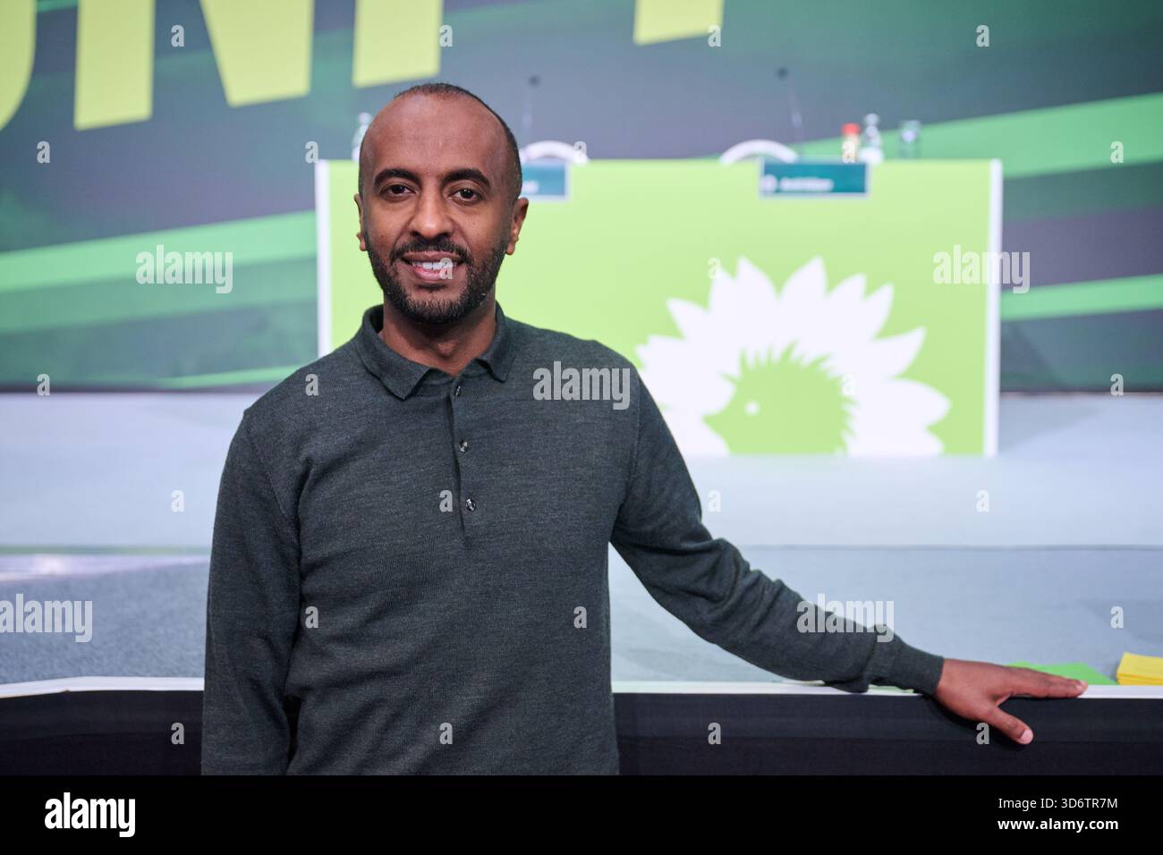 22 November 2025, Berlin: Philmon Ghirmai, state chairman of Bündnis 90 ...