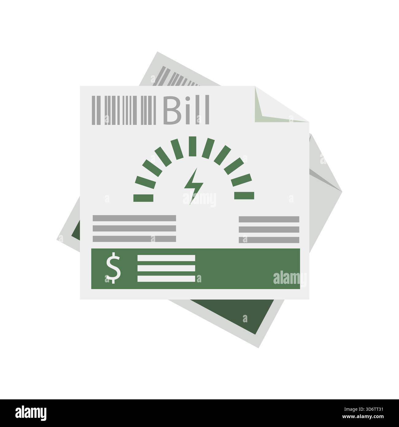 Electricity price, electricity bill icon. Utility bill. Flat style ...