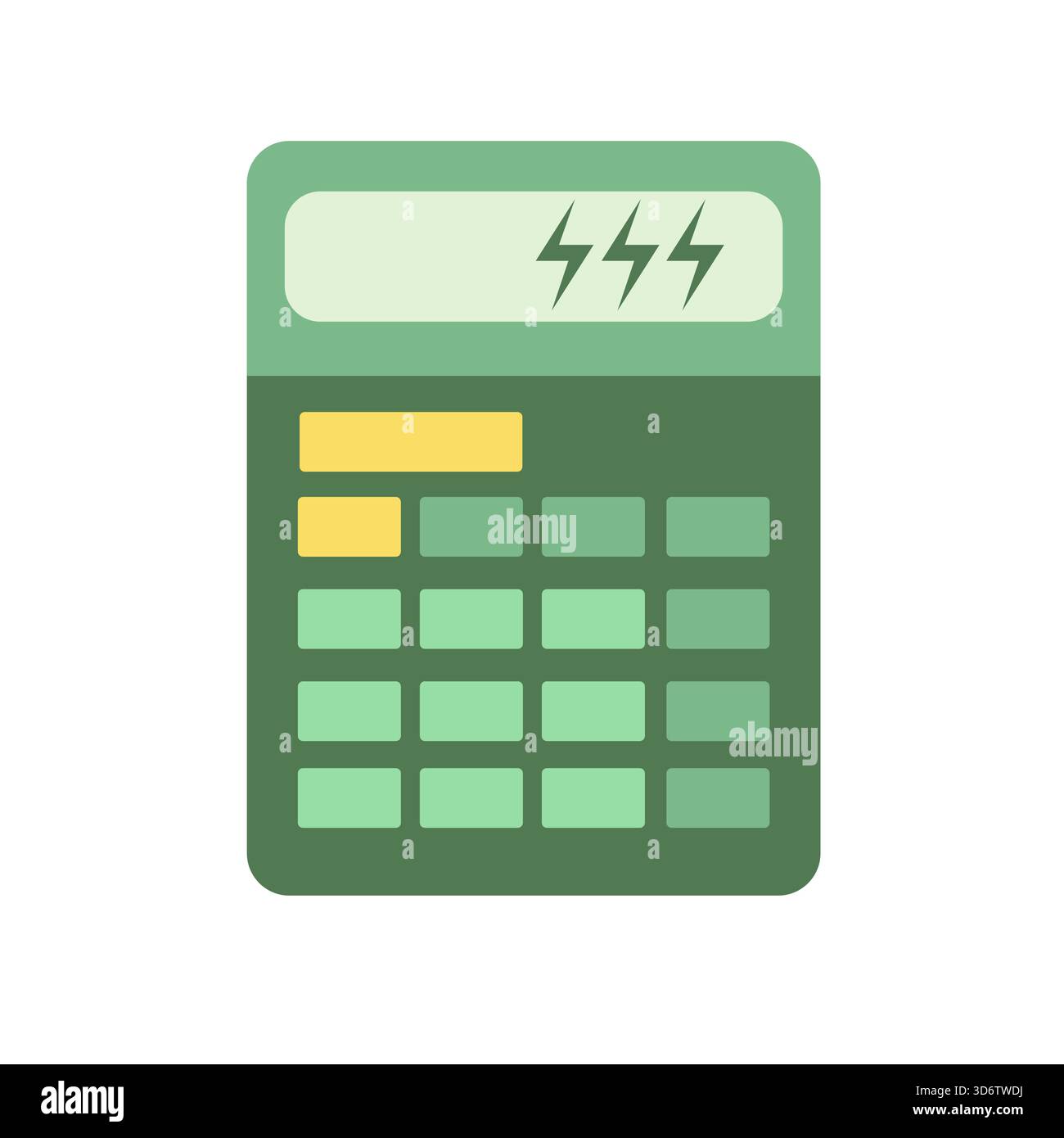 Simple, flat calculator with rounded edges and a flat design. It ...