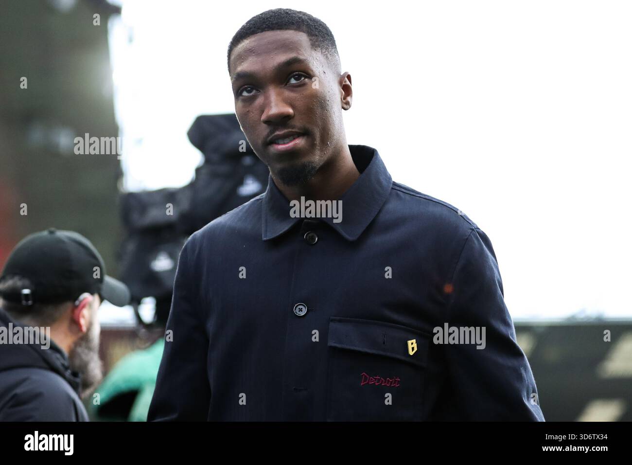 Jaidon Anthony of Burnley arrives at stadium ahead of the Premier ...