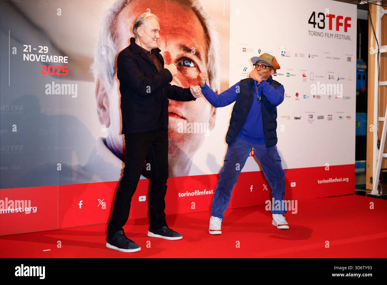 TURIN, ITALY - NOVEMBER 22: Dolph Lundgren, Spike Lee pose at the ...
