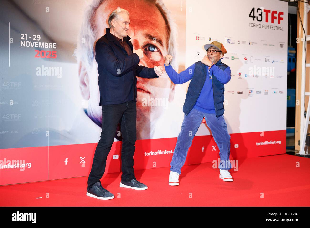 TURIN, ITALY - NOVEMBER 22: Dolph Lundgren, Spike Lee pose at the ...
