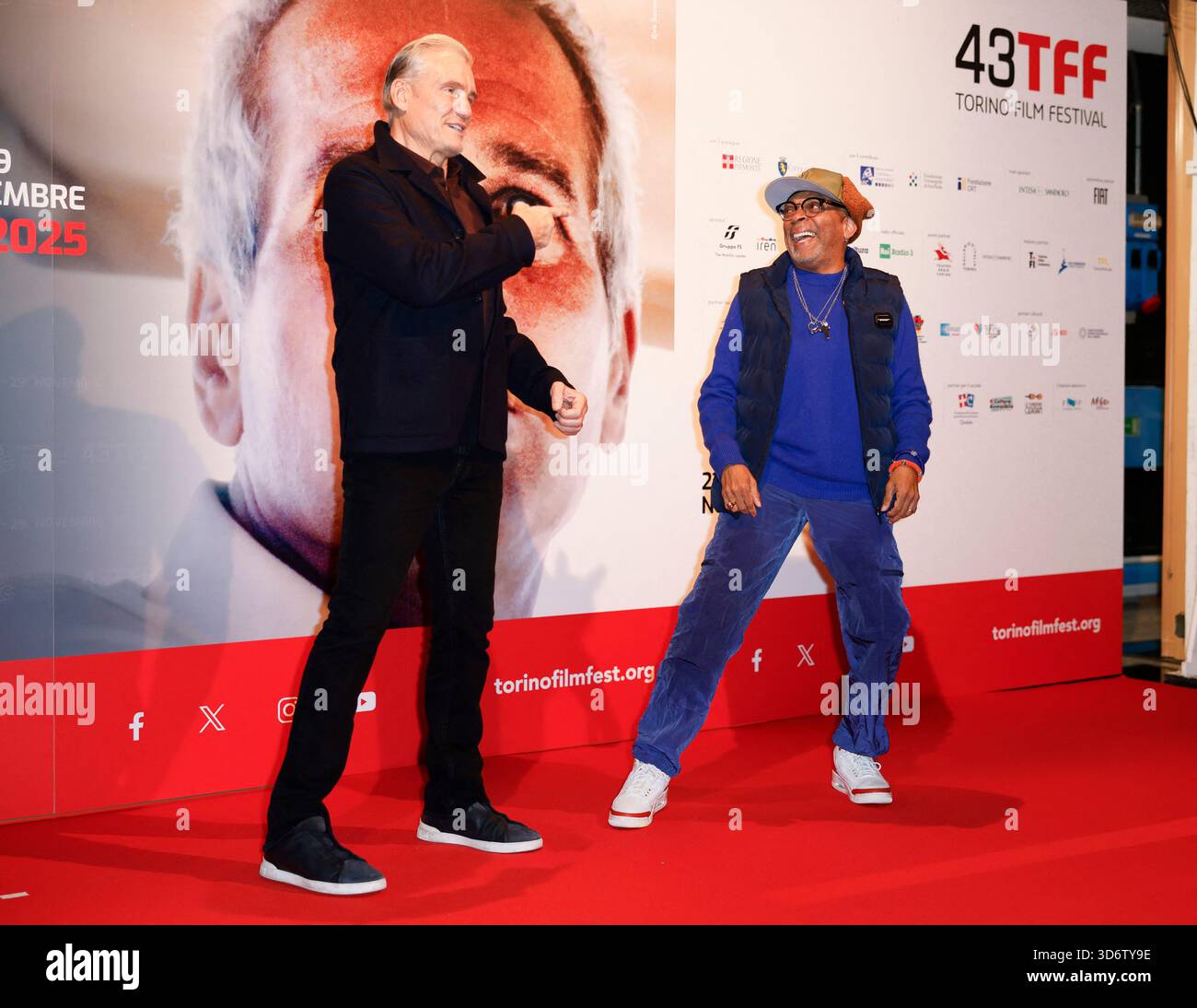 TURIN, ITALY - NOVEMBER 22: Dolph Lundgren, Spike Lee pose at the ...