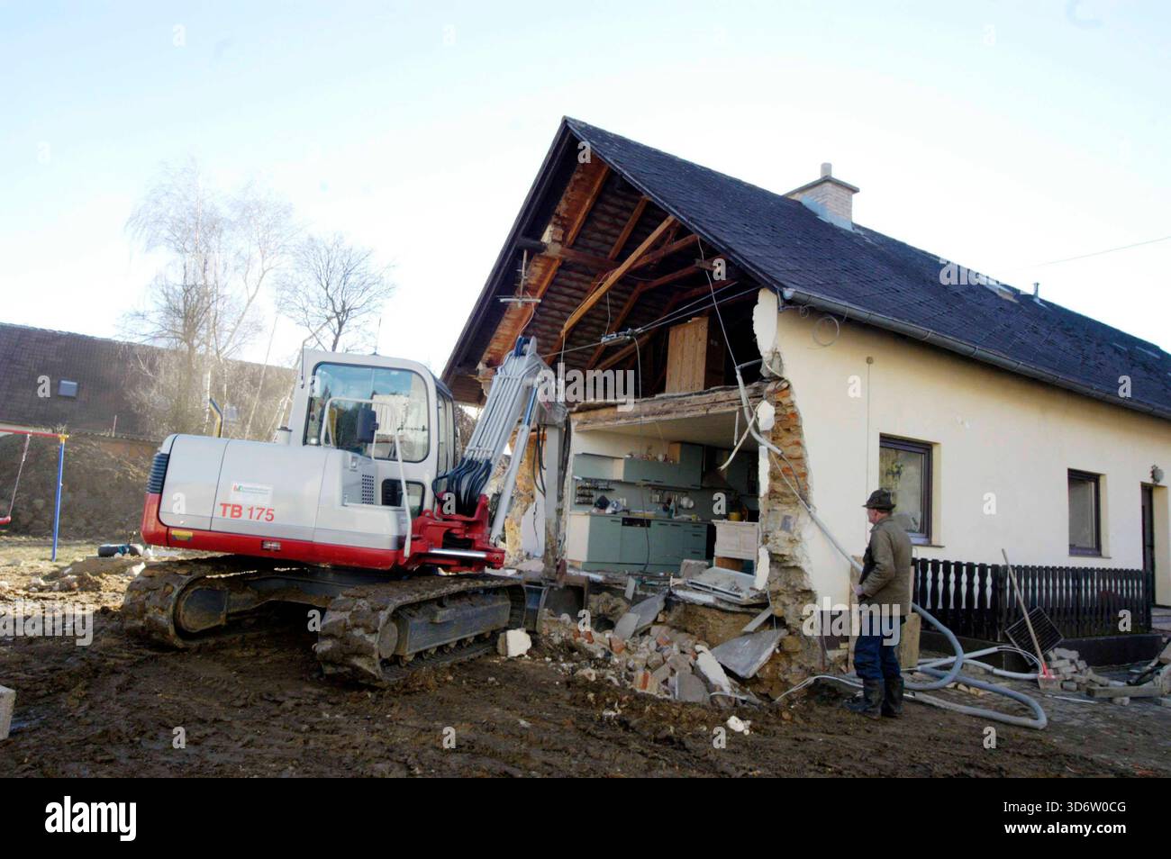 demolition of a building and renovation works in construction industry ...