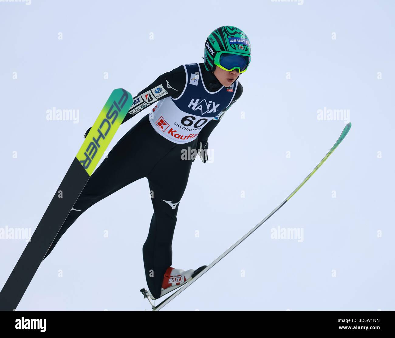 ITO Yuki of Japan soars in the air during the Women's Large Hill HS140 ...