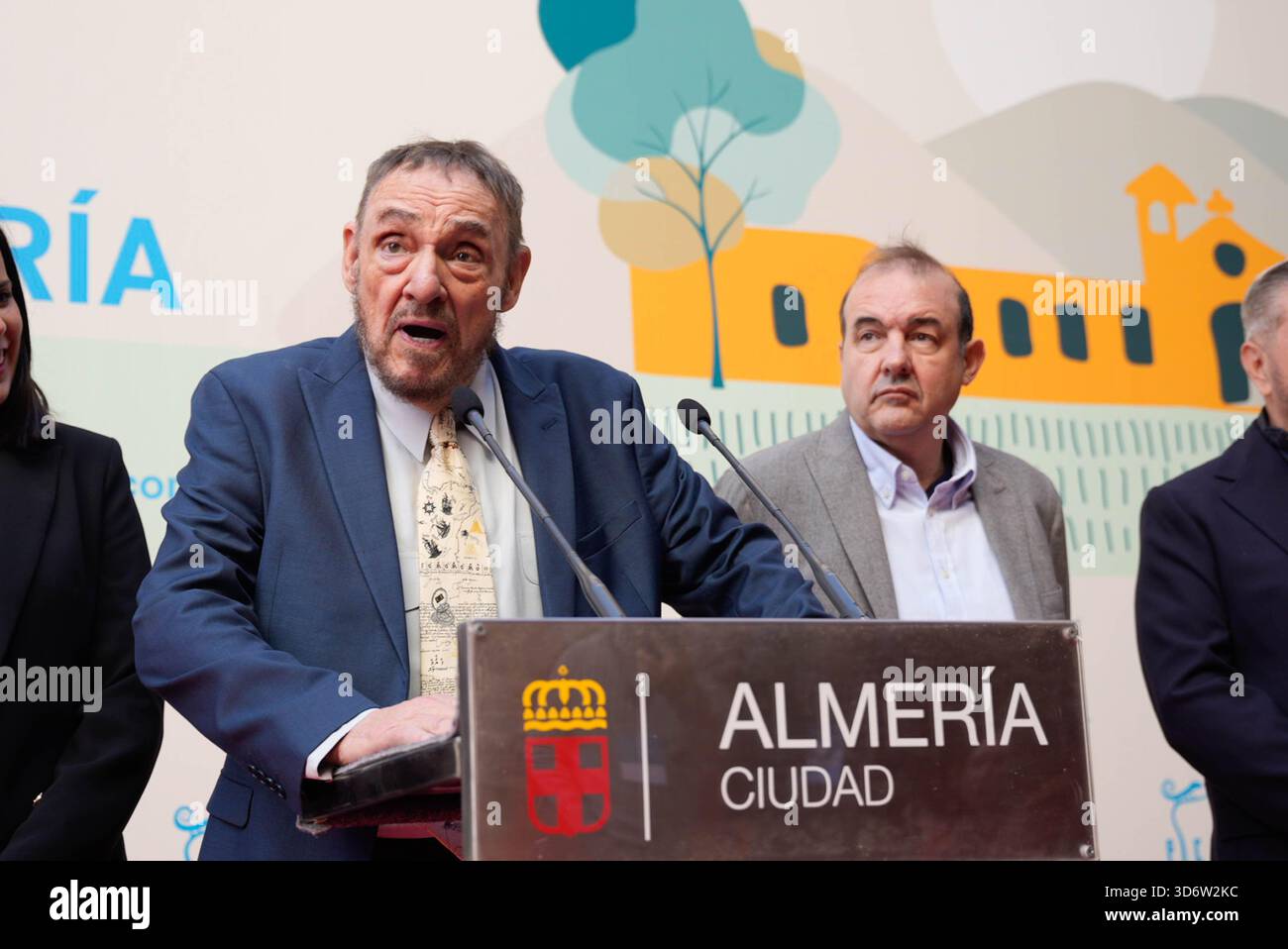 Actor John Rhys-Davies unveils his star on the Almeria Walk of Fame on November 22, 2025 in ...