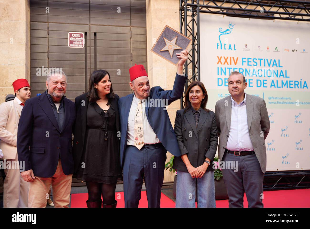 Actor John Rhys-Davies unveils his star on the Almeria Walk of Fame on November 22, 2025 in ...