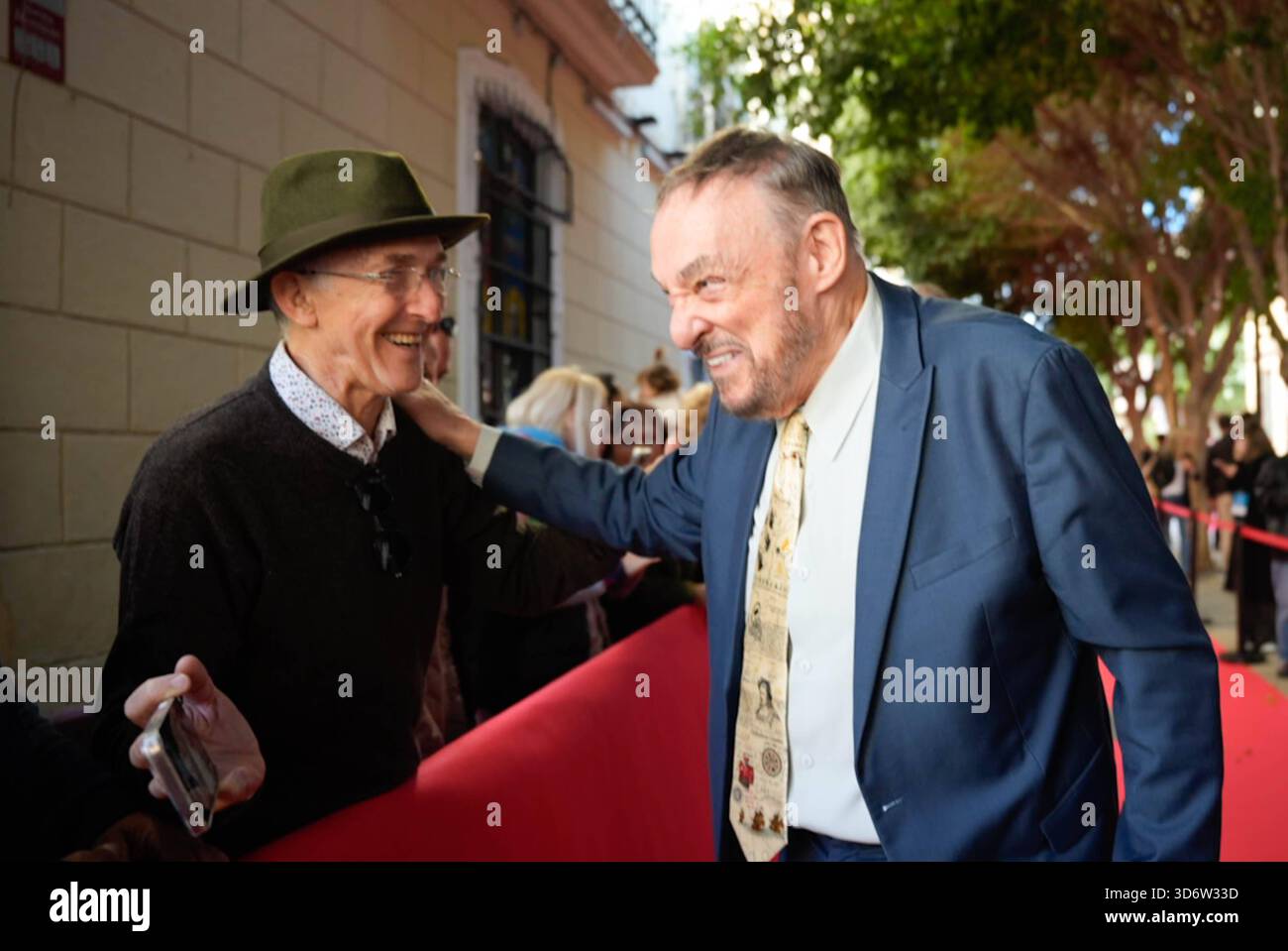 Actor John Rhys-Davies unveils his star on the Almeria Walk of Fame on November 22, 2025 in ...
