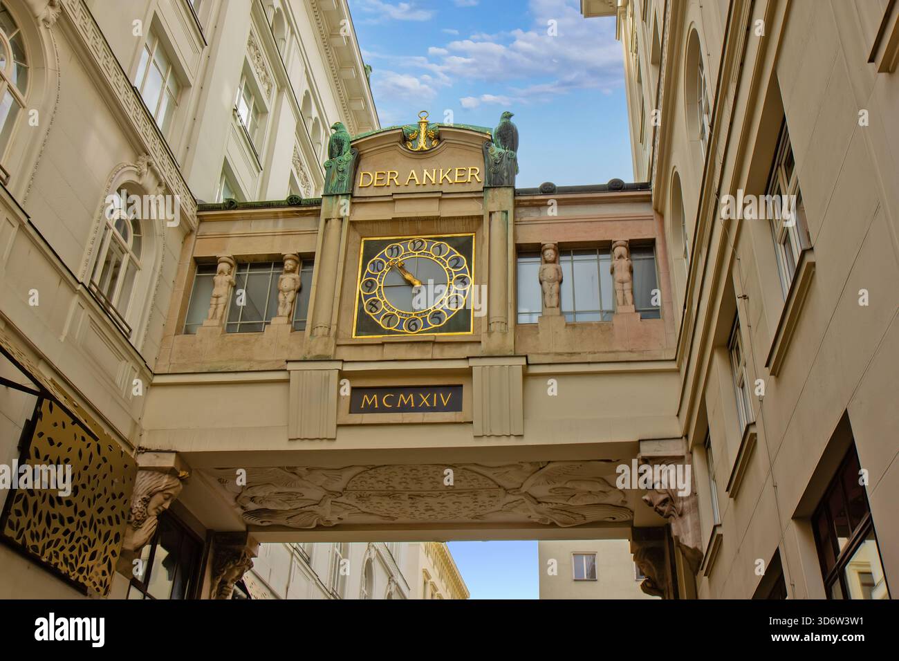 Ankeruhr Anker Clock in Vienna, an ornate Art Nouveau timepiece in ...