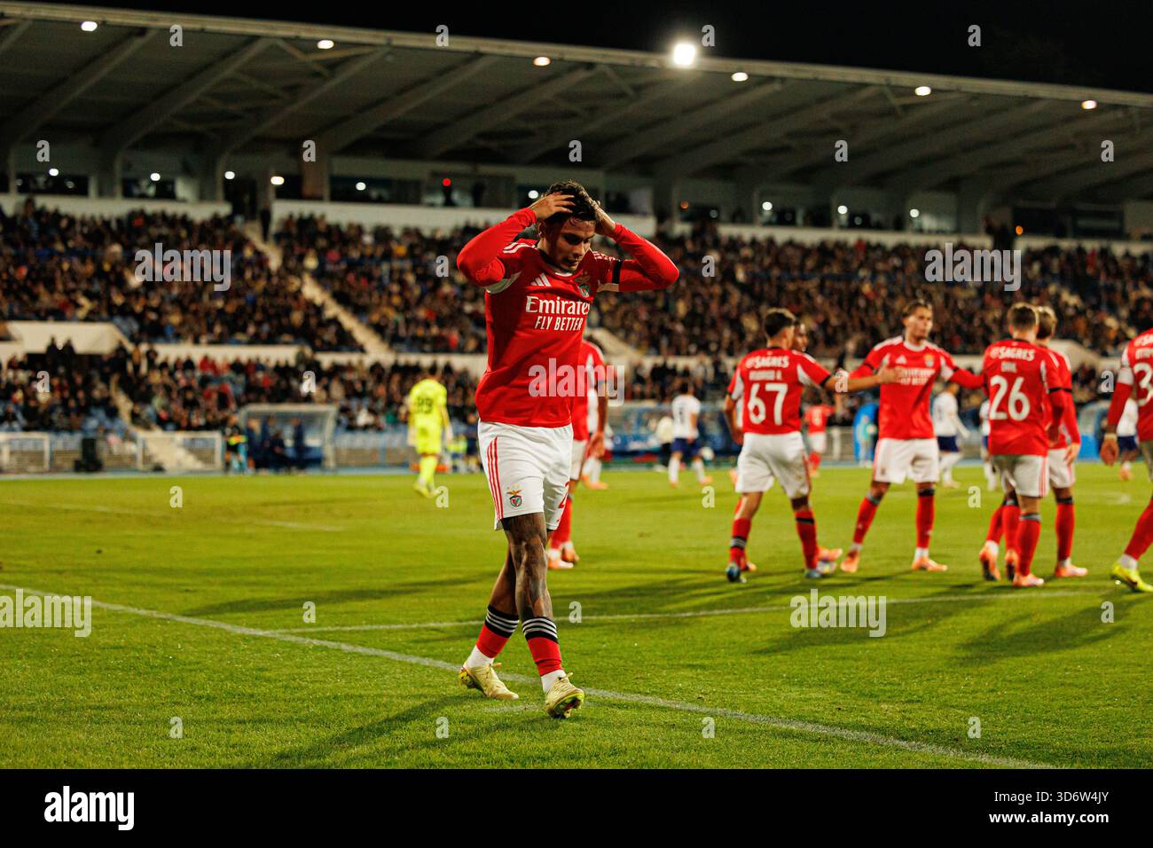 Richard Rios seen celebrating after scoring goal during Taca De ...