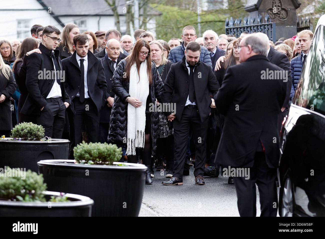 Mourners arrives for the funeral of Chloe McGee at St Joseph's Church ...
