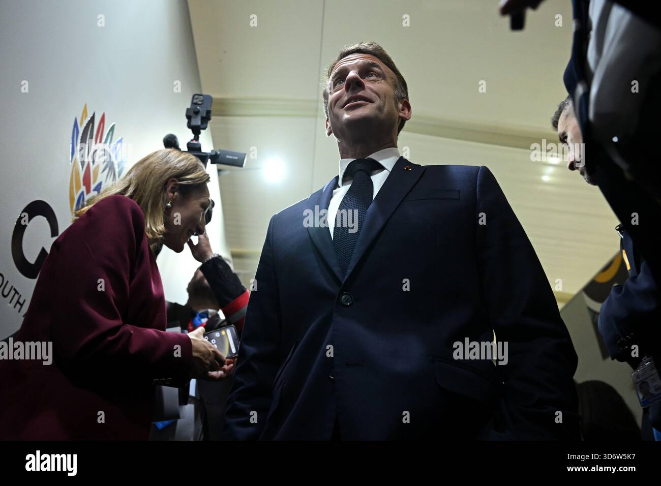France's President Emmanuel Macron ahead of the G7++ meeting at the G20 ...