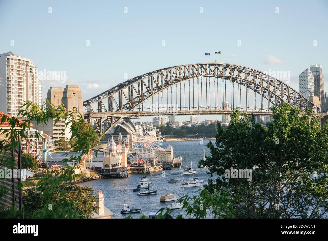 Sydney Harbour Bridge, an iconic steel arch bridge, spans Sydney ...