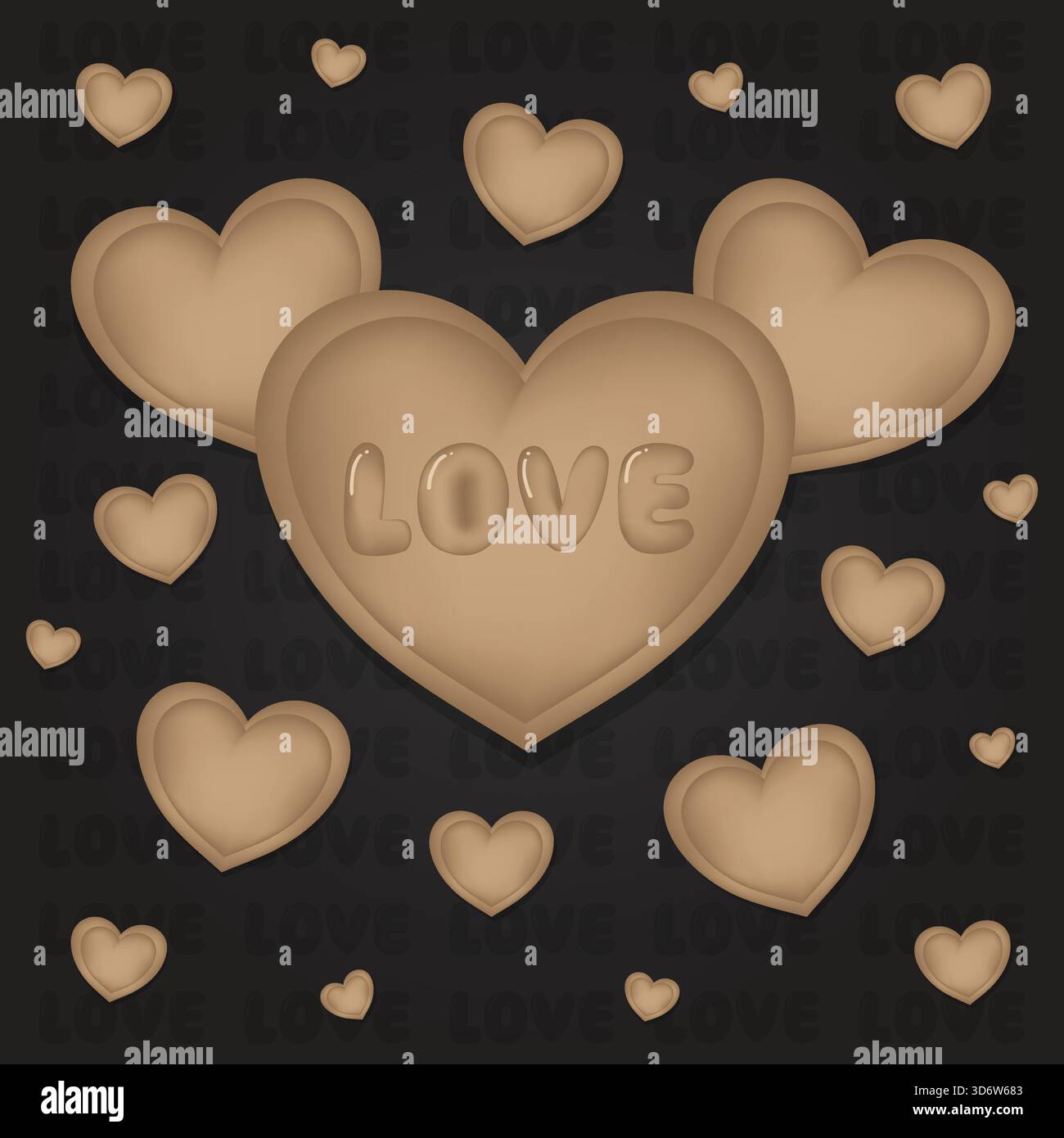 Composition text love hearts Stock Vector Images - Alamy