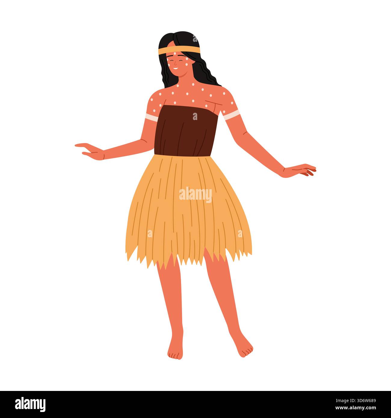 Isolated Aboriginal woman performing traditional Australian dance in ...