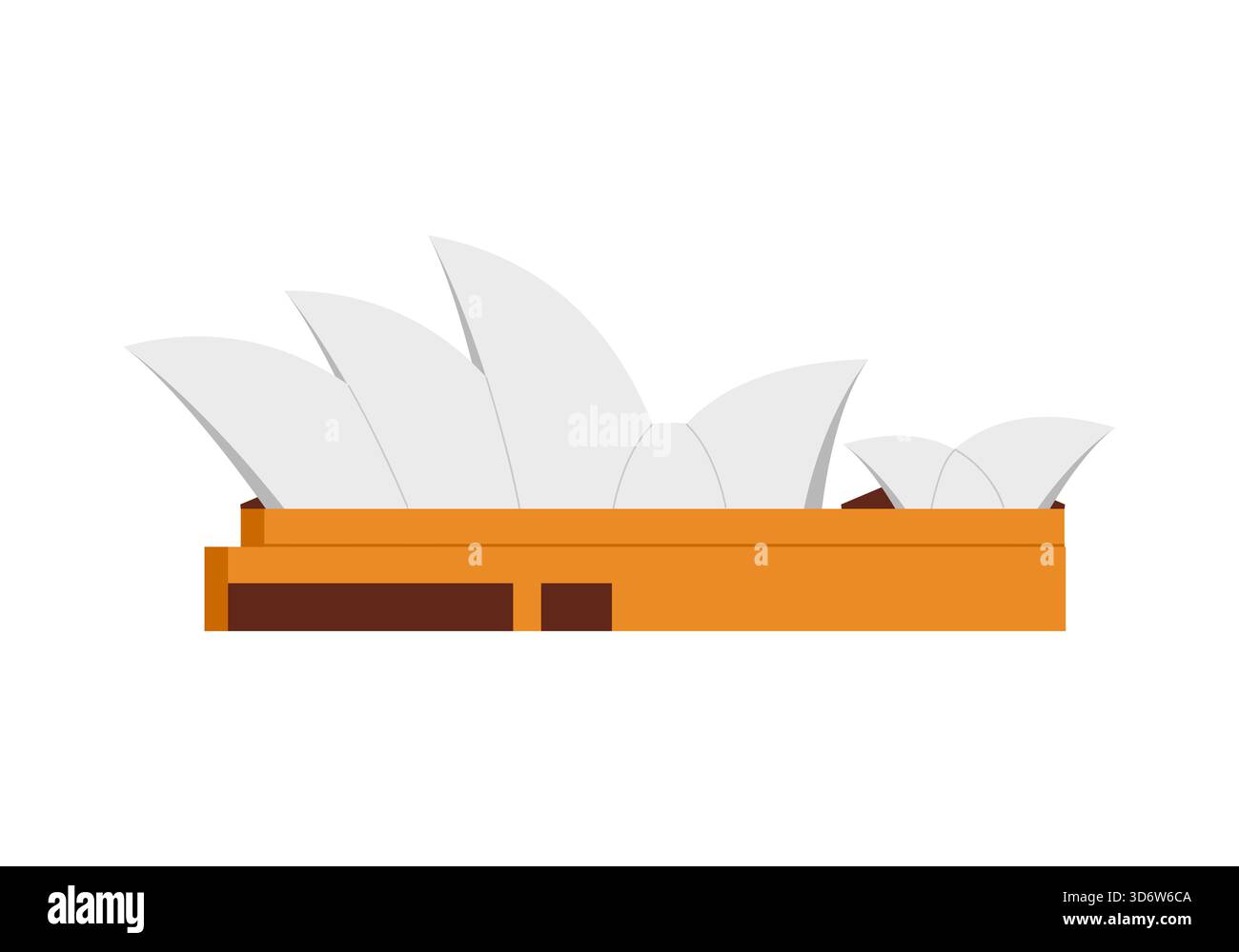 Minimal isolated Sydney Opera House design representing famous ...