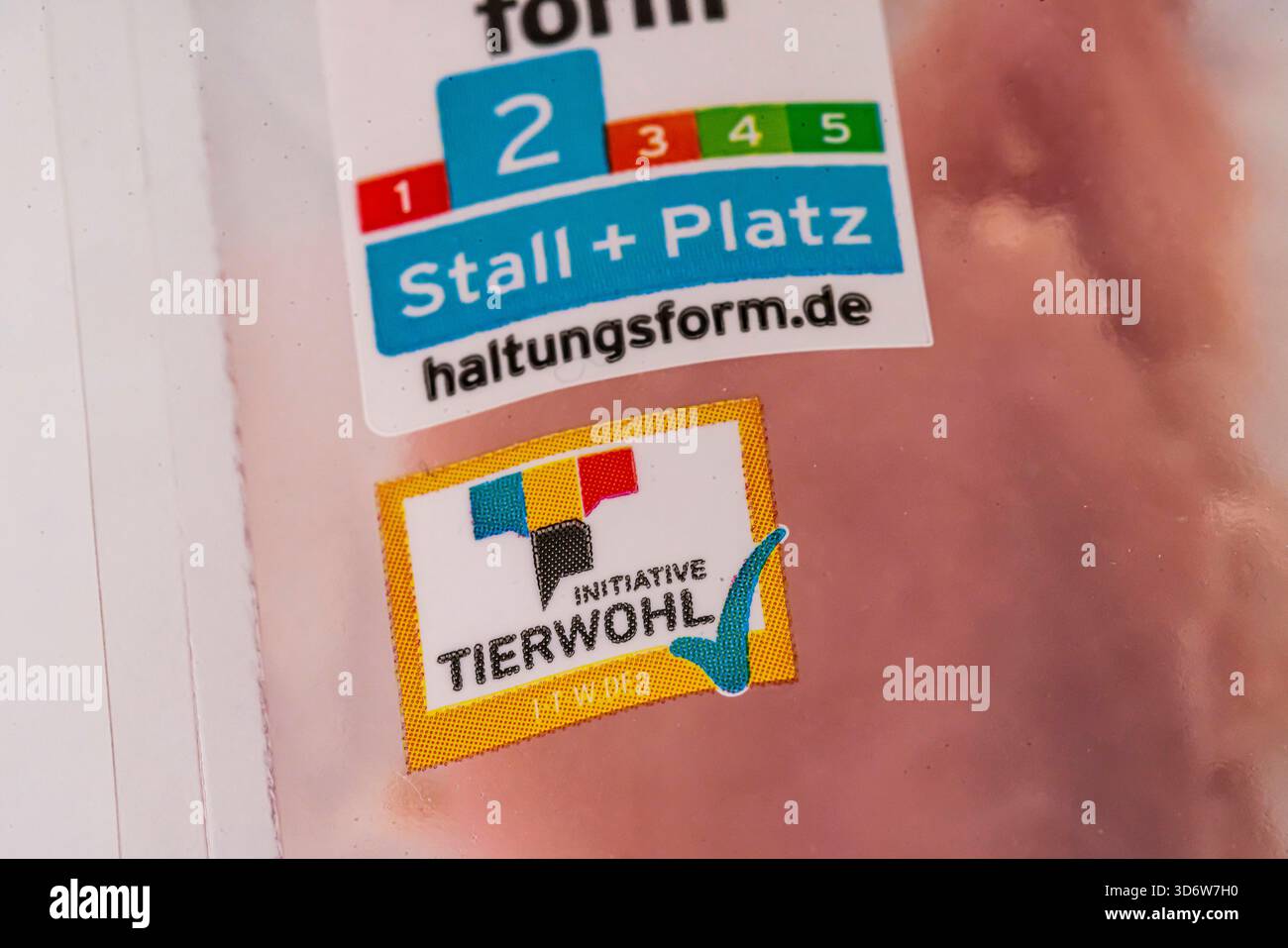 Ökolabel auf der Verpackung von Lebensmittel, Aufdruck auf der ...