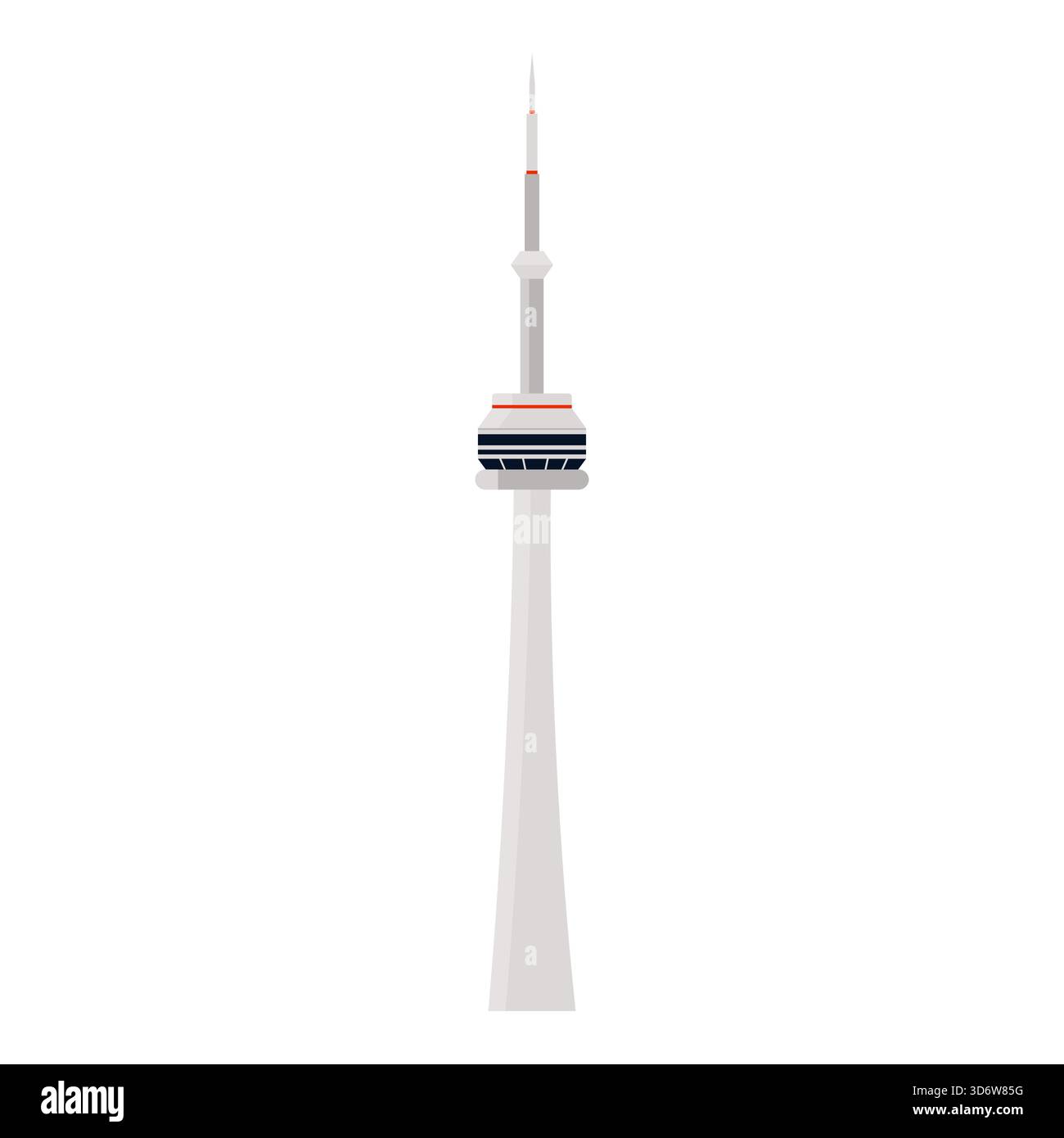 Minimal isolated CN Tower icon representing famous Canadian landmark on ...