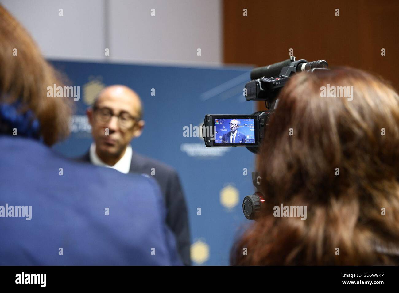 Philippe Diallo, president of France football federation, in a TV ...