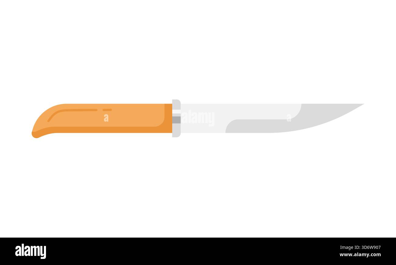 Classic Finnish puukko knife with wooden handle isolated on white ...